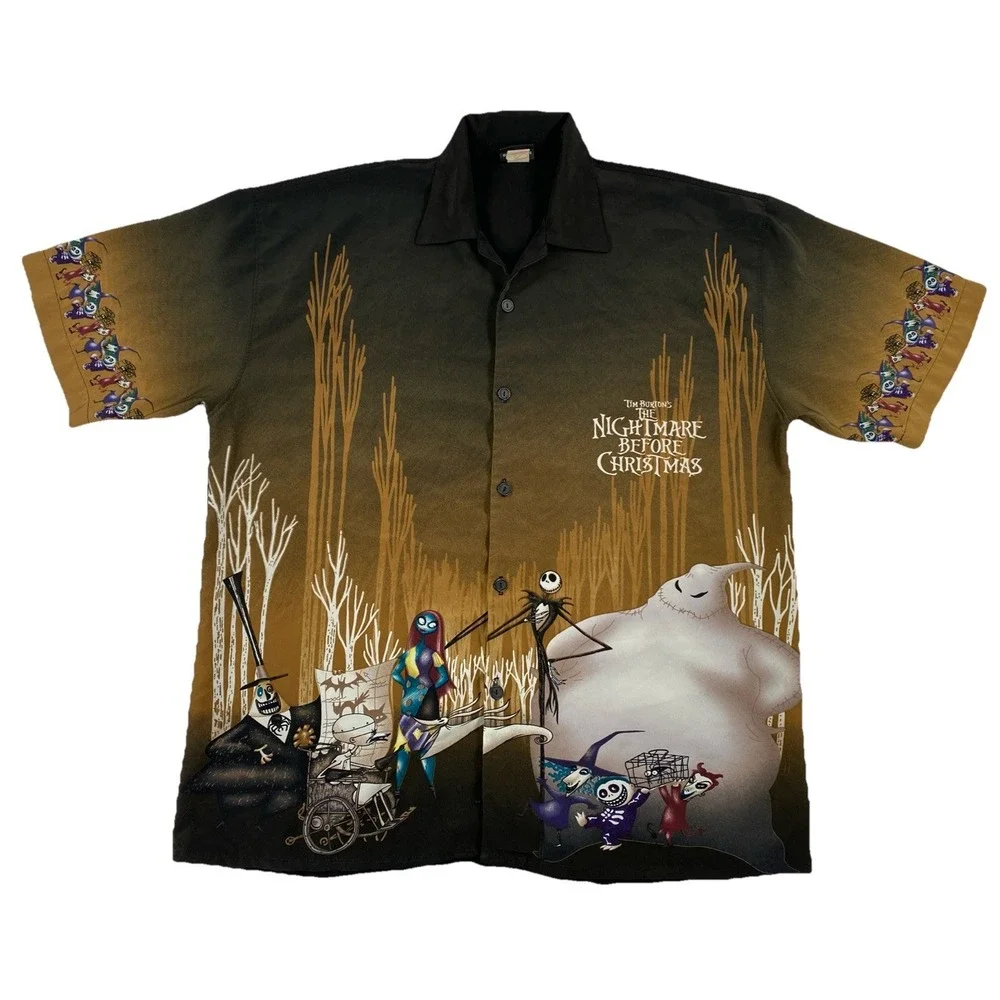 giant | Shirts | The Nightmare Before Christmas Button Shirt Rare ...